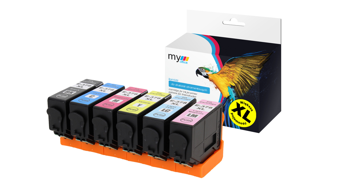 Zestaw tuszów T378 XL CMYK LM LC (C13T37984010) do Epson certyfikowane ...